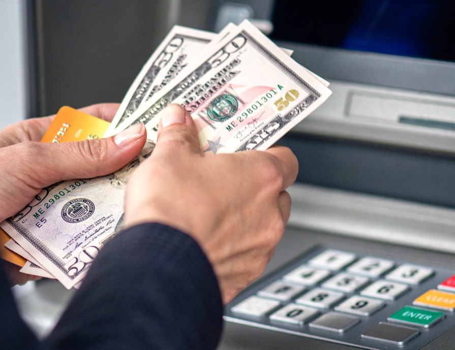 Counting cash from ATM